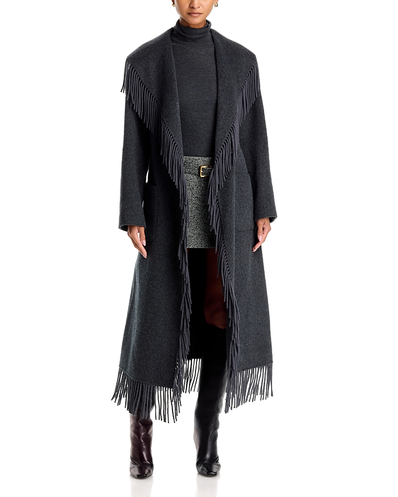 SIMKHAI Simkhai Carrie Fringe Robe Coat